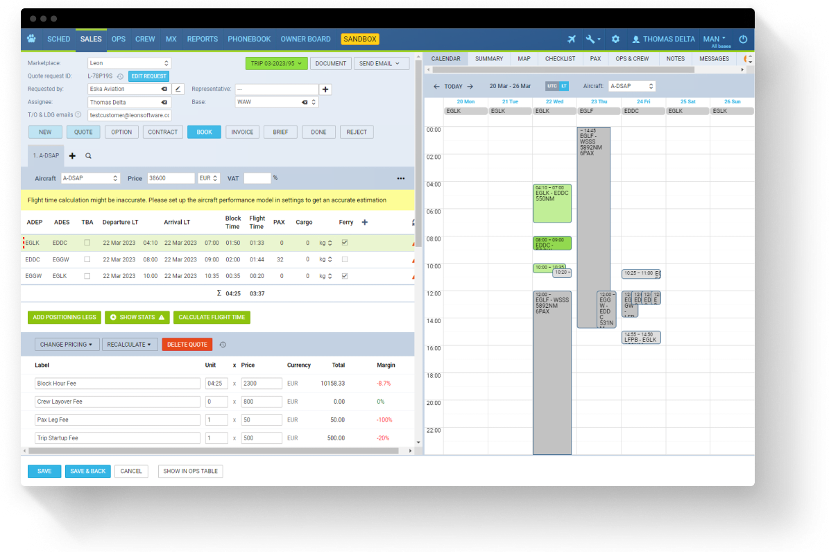 Flight Scheduling Software - Flight Operations Software